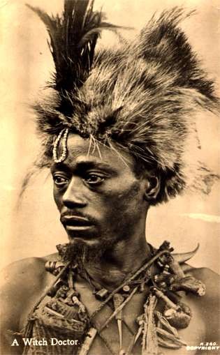 Black Witch Doctor Real Photo - Black Culture - Vintage Postcards ...