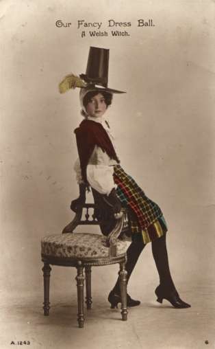 Young Welsh Witch Real Photo - Holiday Greetings - Vintage Postcards ...